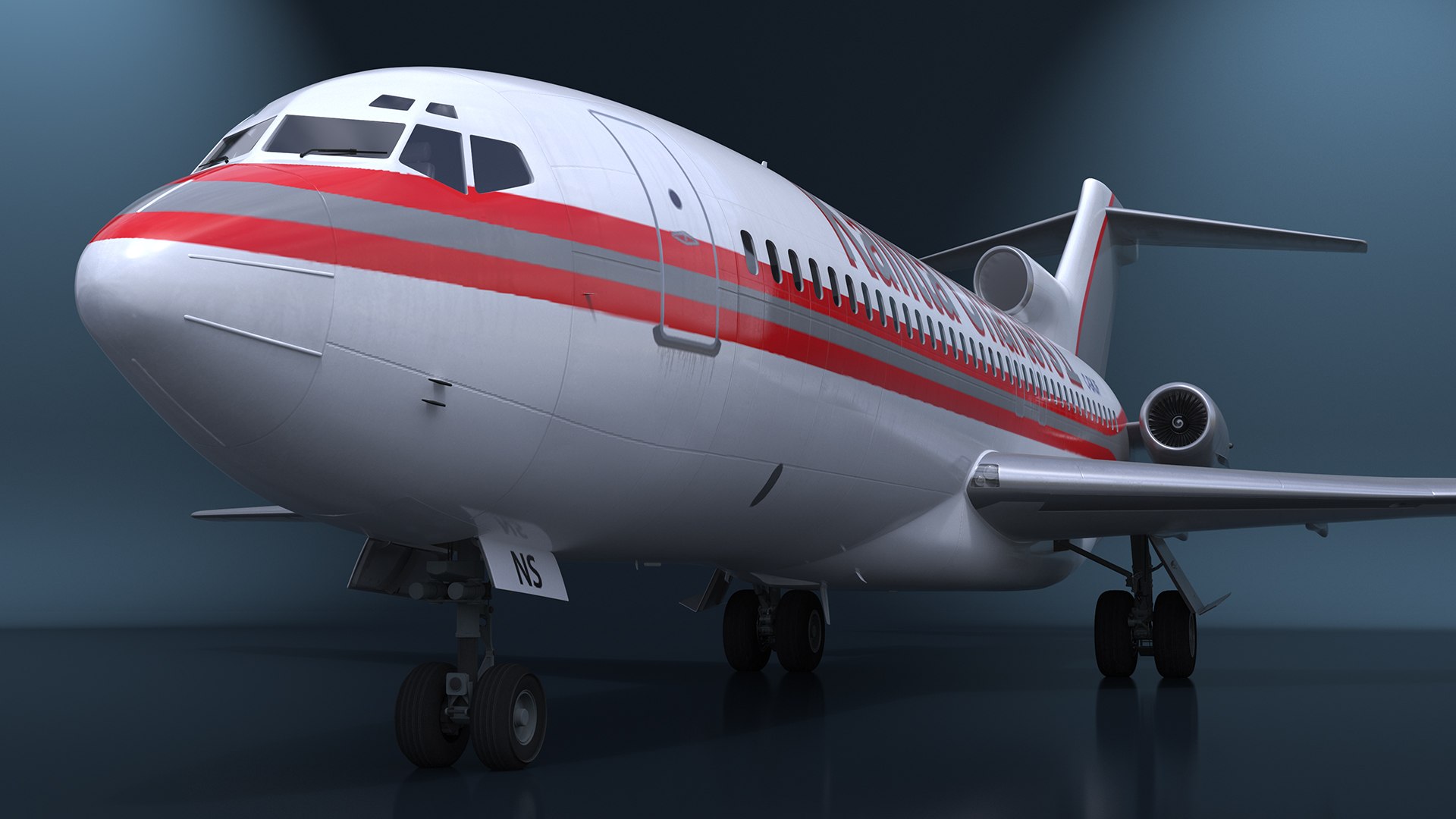 3D Model Kalitta Charters Boeing 727 Rigged - TurboSquid 2378861