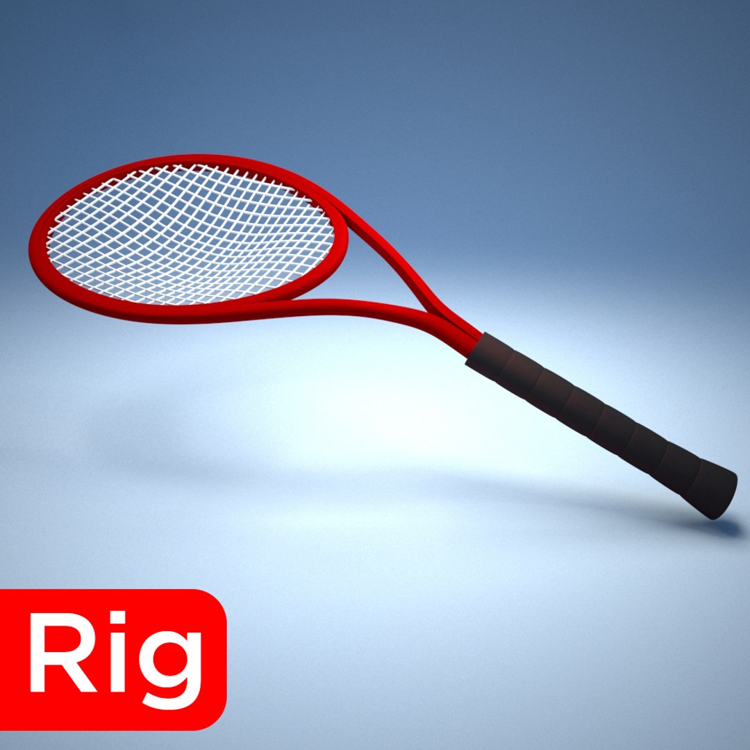 3D racket red - TurboSquid 1404518