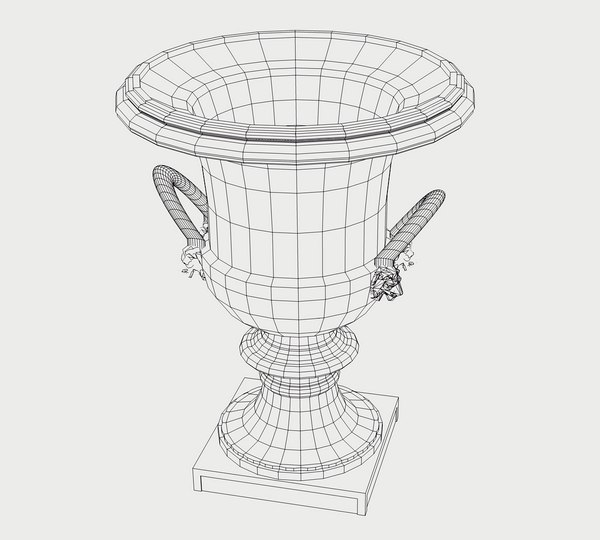 3d roman garden vase model