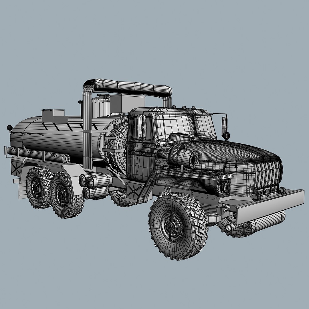 3ds Russian Army Atz-7 Ural-4320
