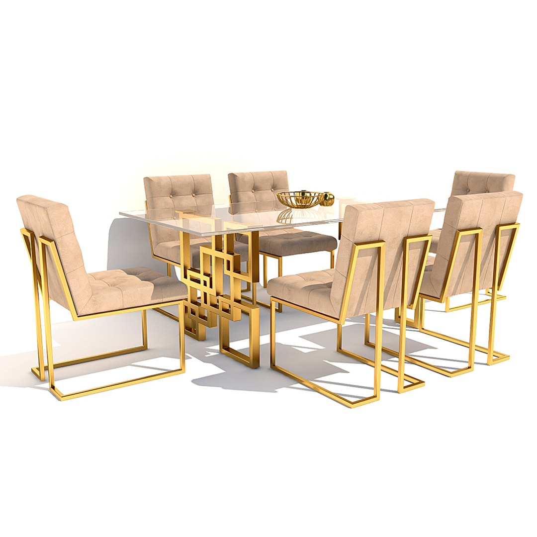 Pierre dining chair malaki 3D model - TurboSquid 1186599