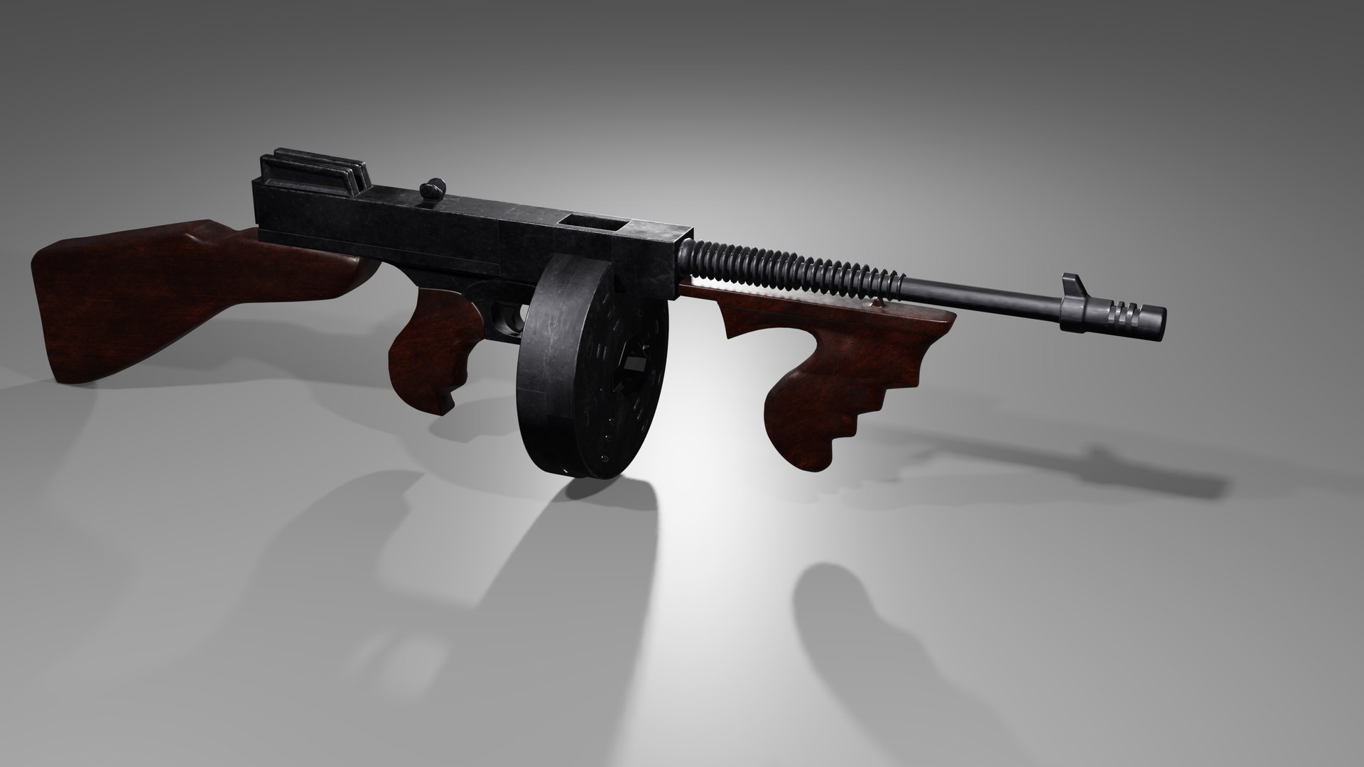 3D Waepon Thompson Submachine Gun - TurboSquid 1561372