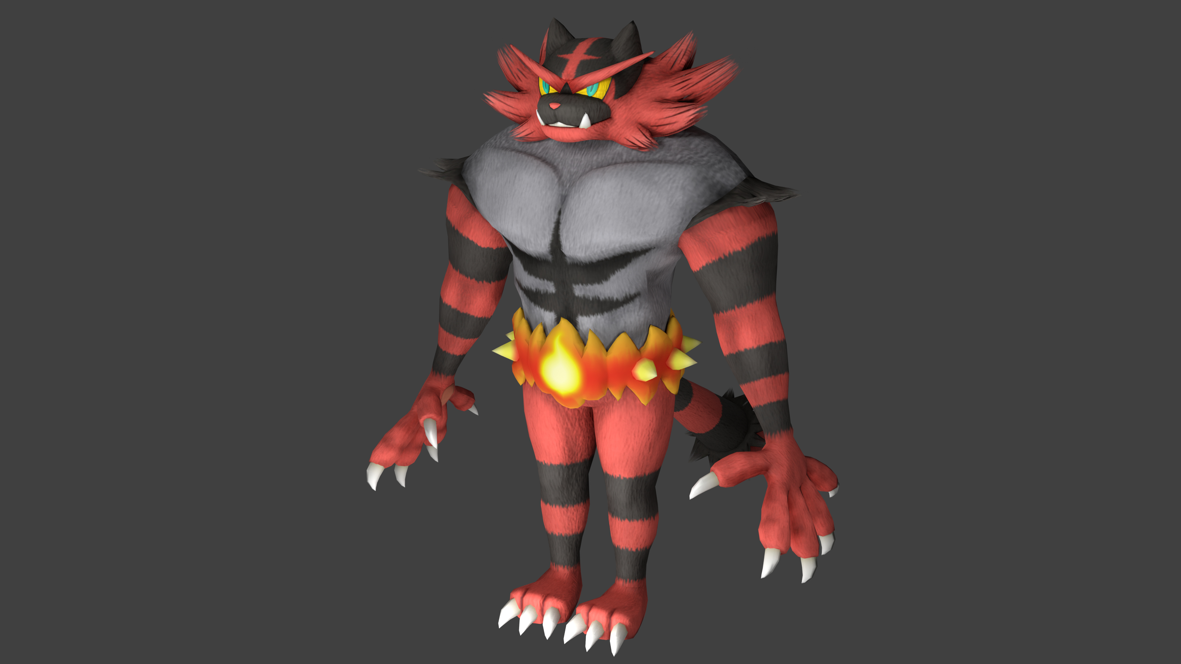 INCINEROAR PBR RIGGED 3D model - TurboSquid 1727835