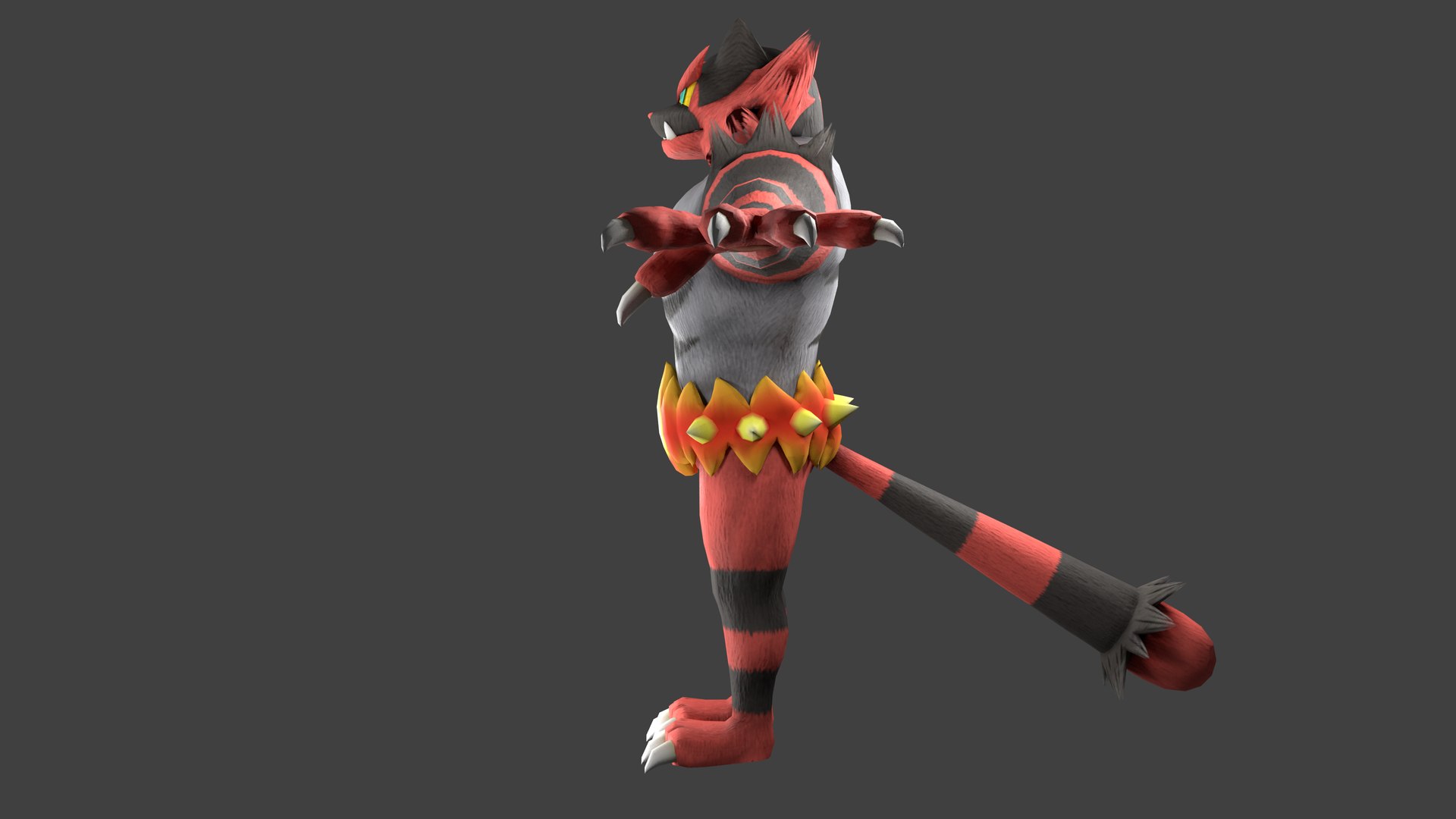 INCINEROAR PBR RIGGED 3D Model - TurboSquid 1727835