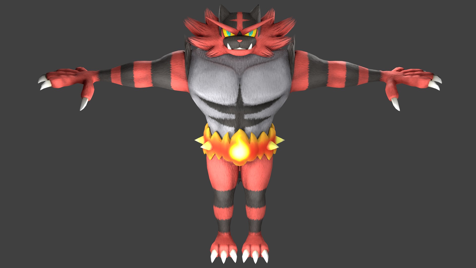 INCINEROAR PBR RIGGED 3D Model - TurboSquid 1727835