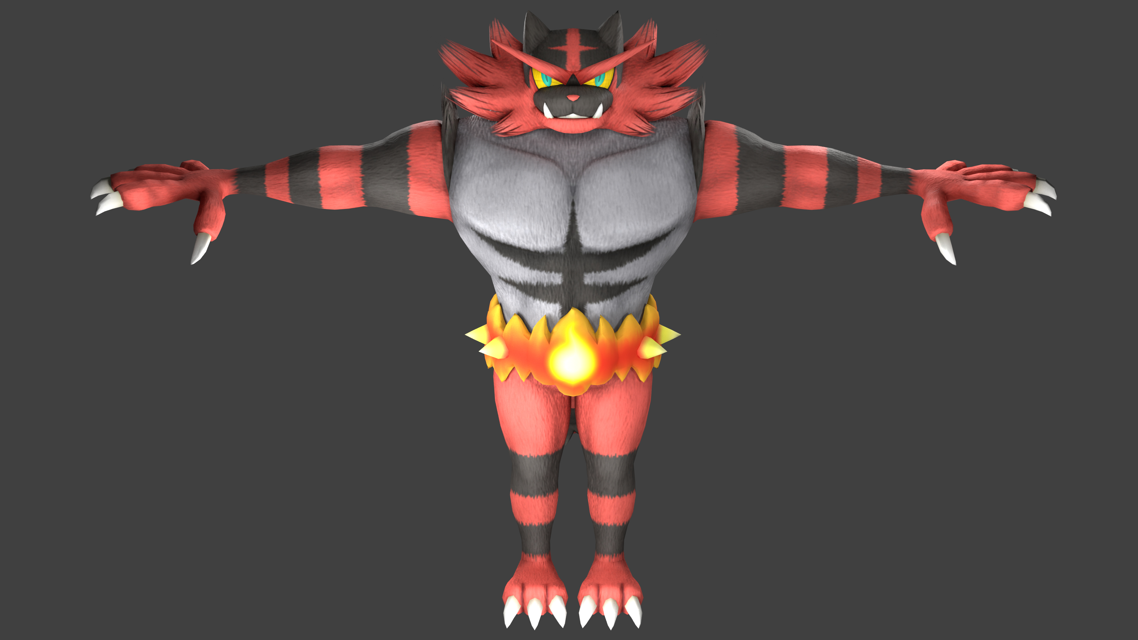 INCINEROAR PBR RIGGED 3D model - TurboSquid 1727835