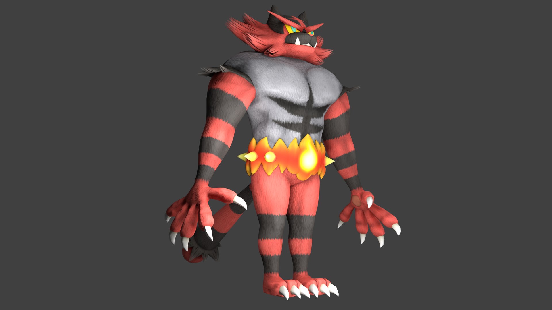 INCINEROAR PBR RIGGED 3D Model - TurboSquid 1727835