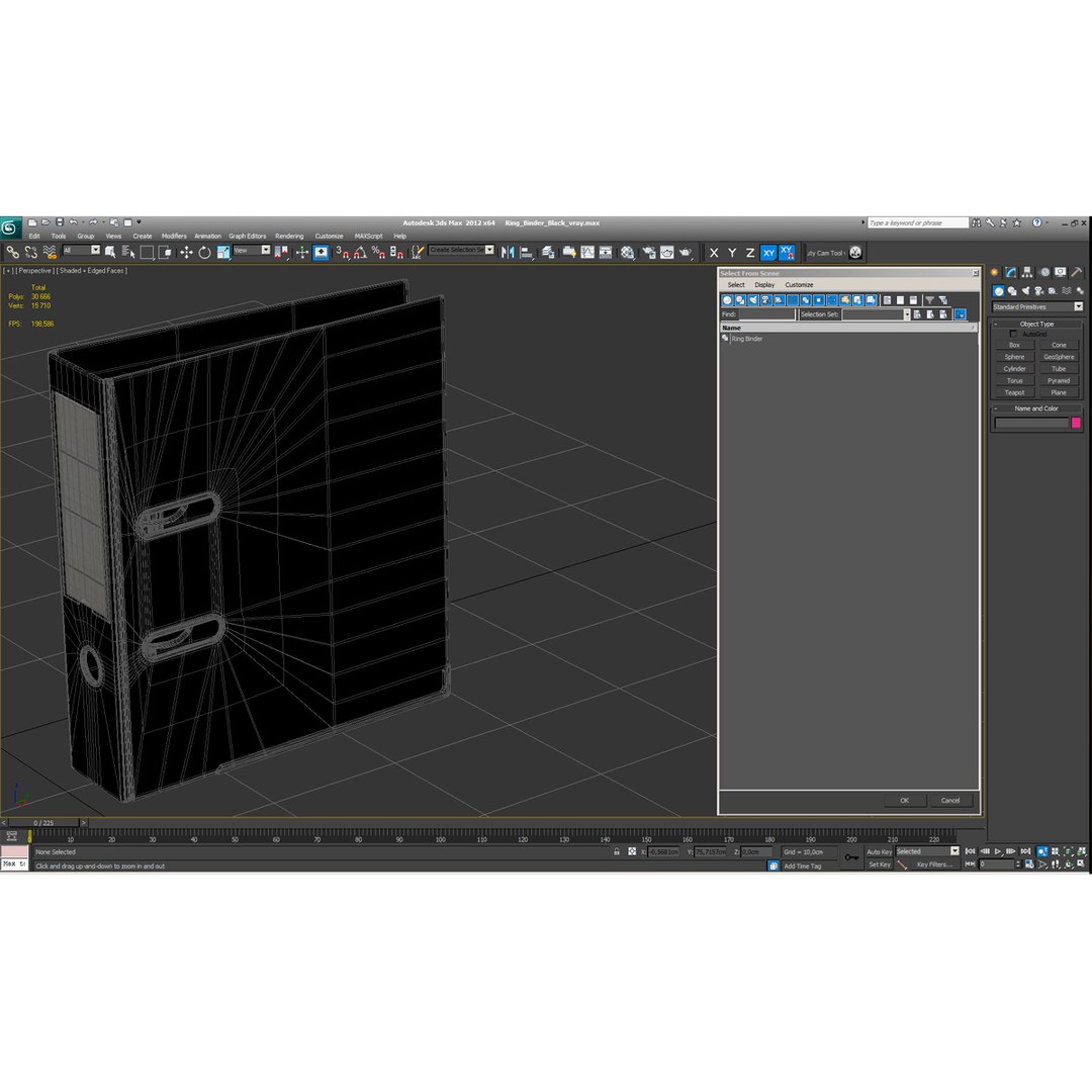 Ring Binder Black 3d 3ds