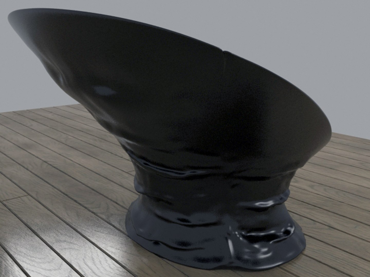 scoop plastic chair melted 3d model