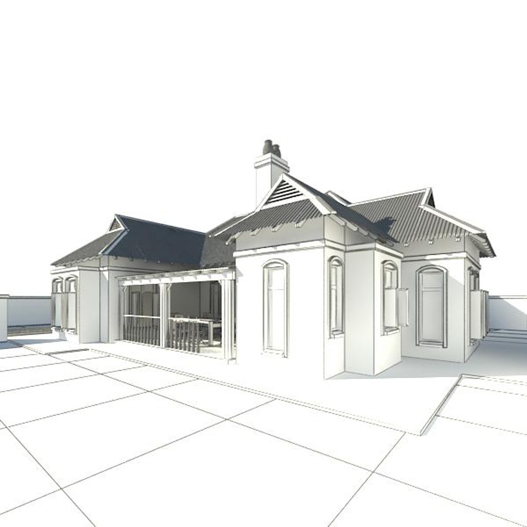 3d Model Of Country Farm House