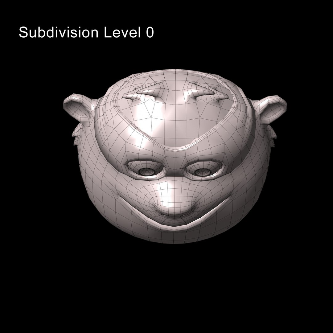 Monster Cartoon Character Facial Animation Obj