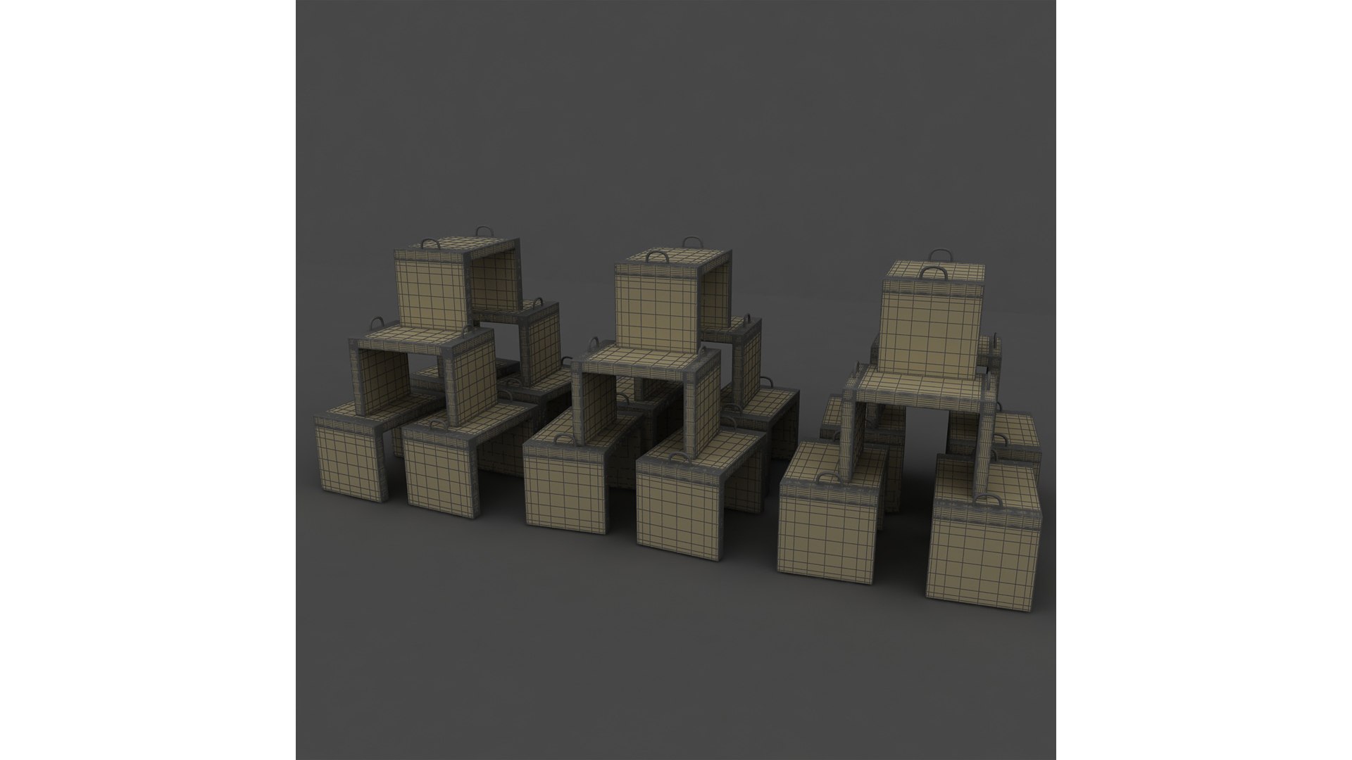 Stack Of Concrete Blocks 3D model - TurboSquid 2006534
