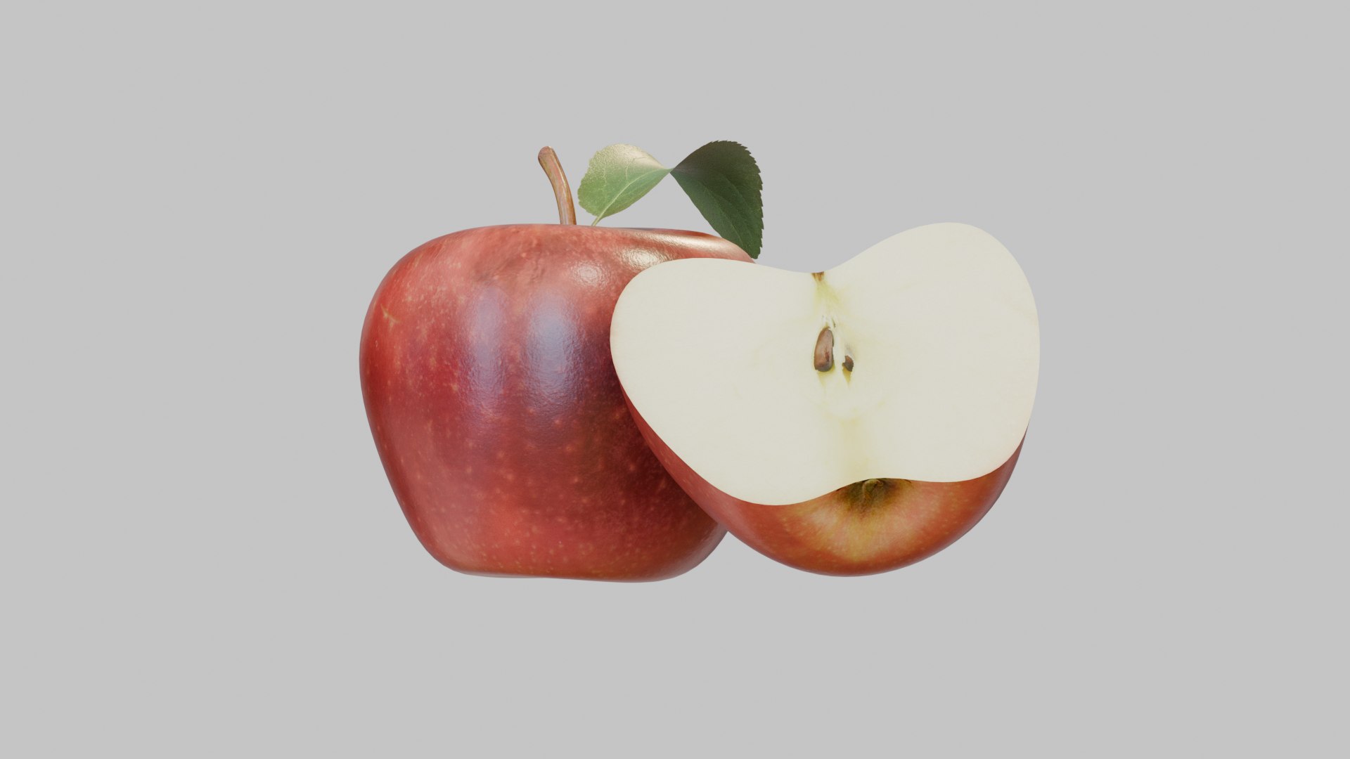 3D AppleCutApple Model FBX OBJ GLB PBR Textures Model - TurboSquid 2438501