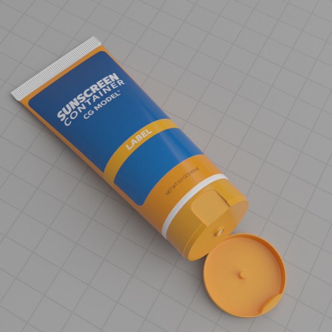 3D Model Sunscreen Container - TurboSquid 1591811