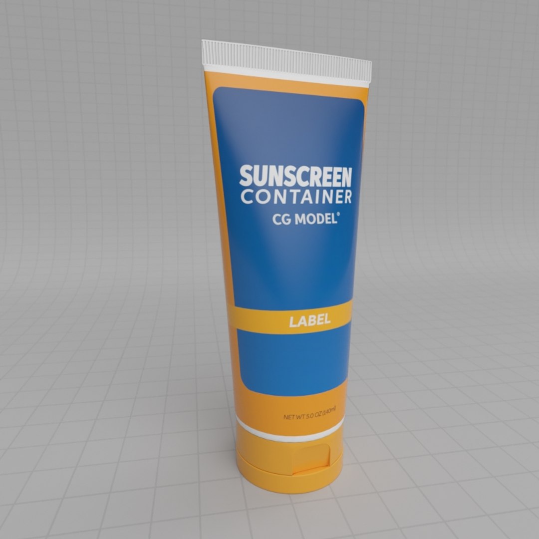 3D Model Sunscreen Container - TurboSquid 1591811