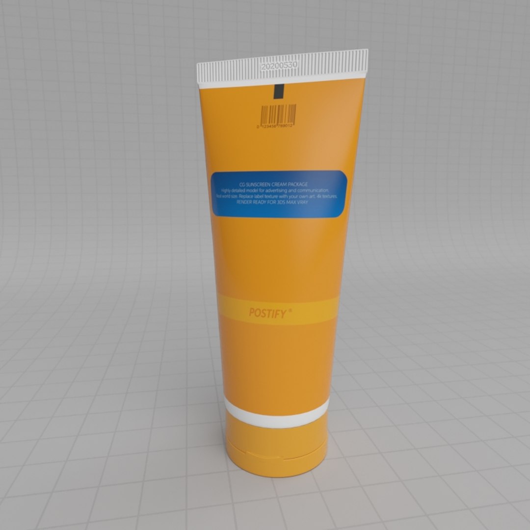 3D Model Sunscreen Container - TurboSquid 1591811