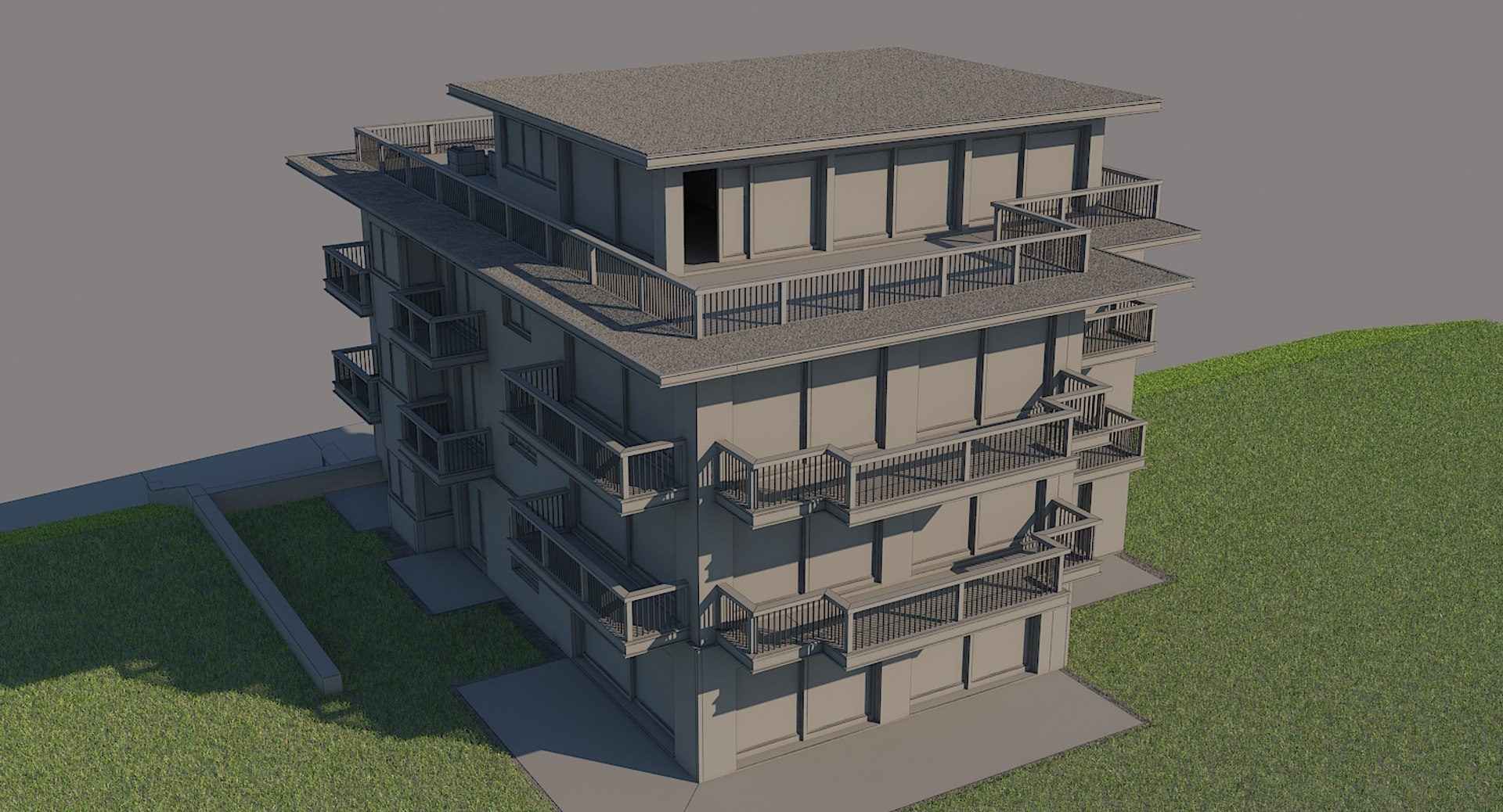 3D Tyrolean Apartment Building Model - TurboSquid 1270549