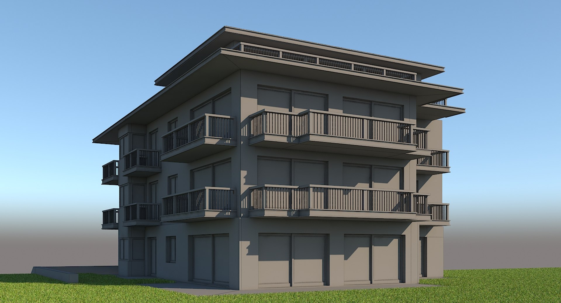 3D Tyrolean Apartment Building Model - TurboSquid 1270549