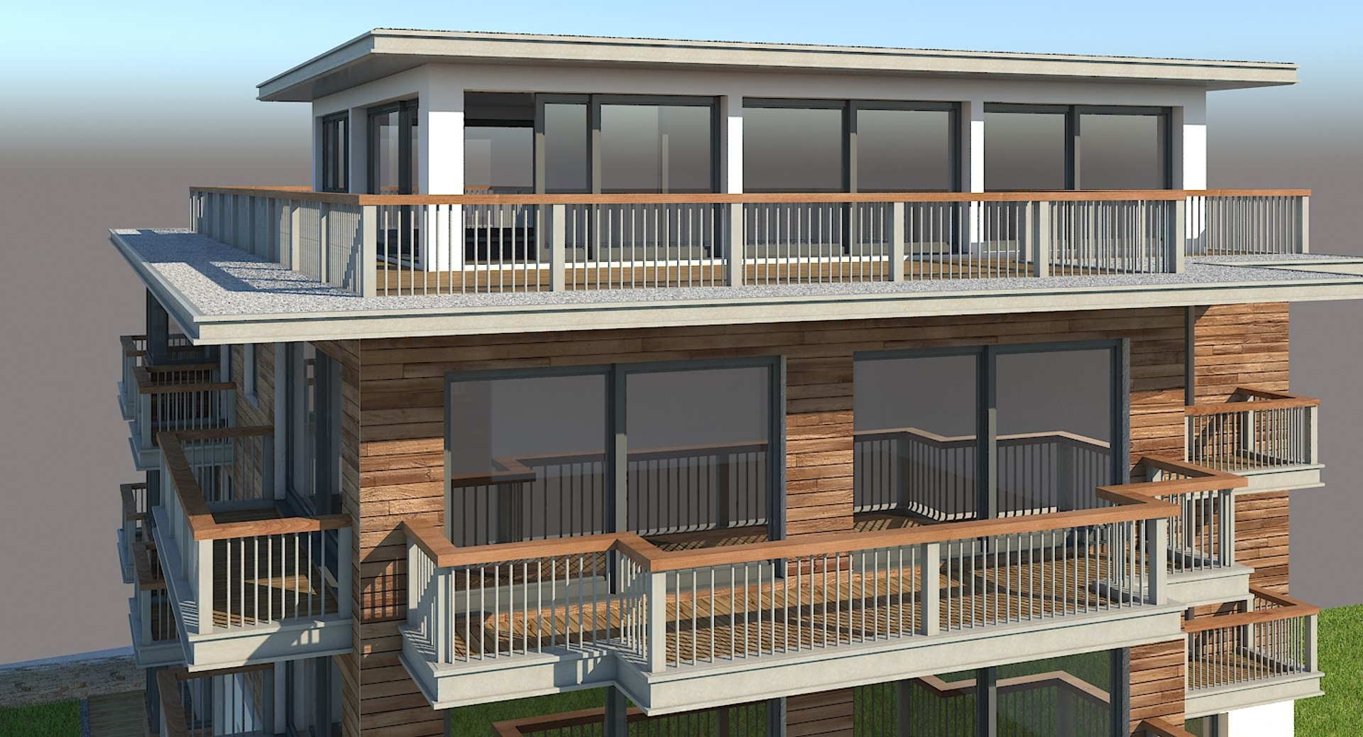 3D Tyrolean Apartment Building Model - TurboSquid 1270549