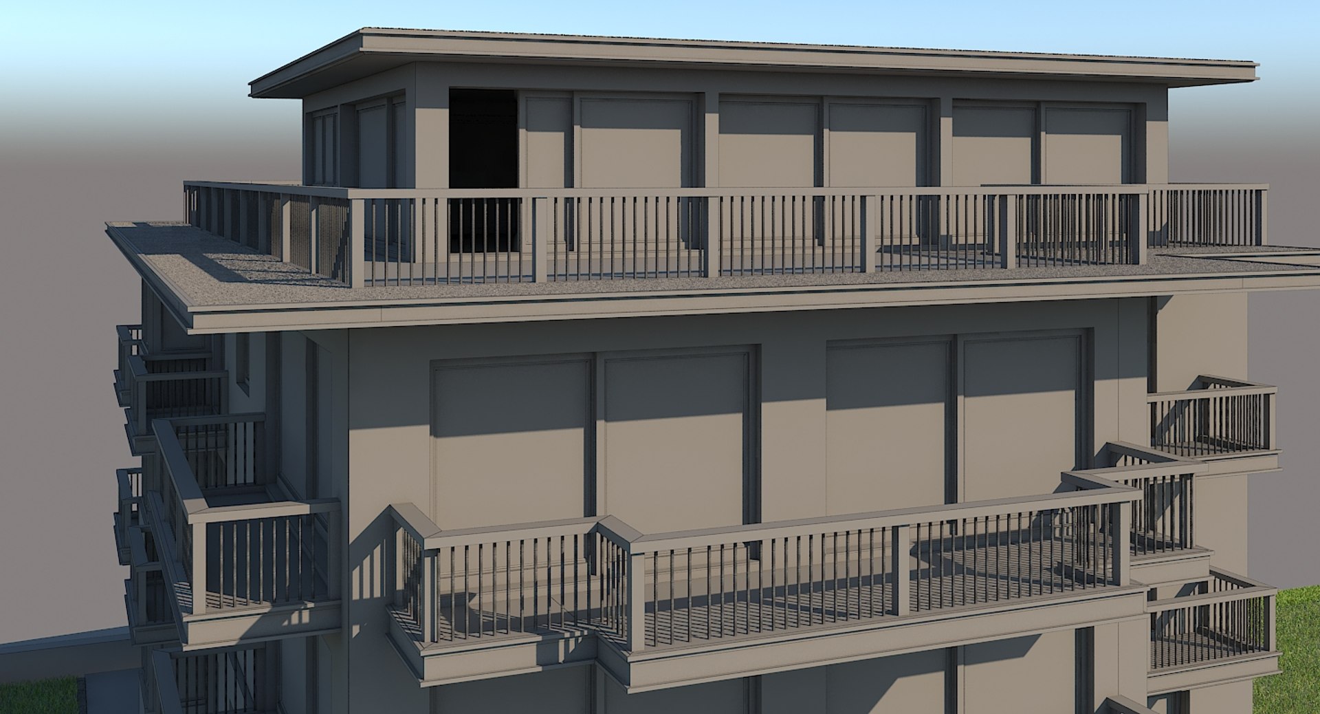 3D Tyrolean Apartment Building Model - TurboSquid 1270549