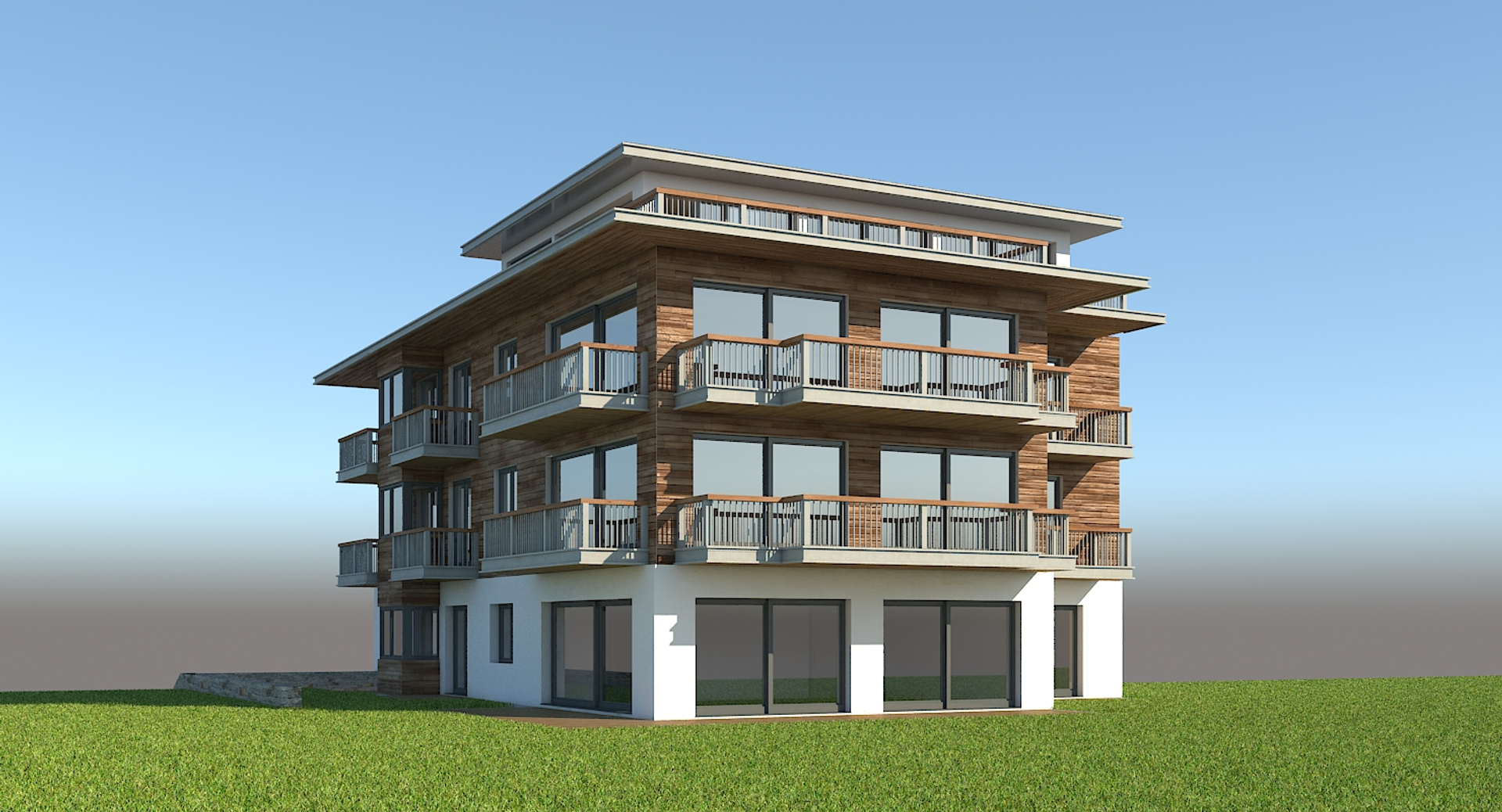 3D Tyrolean Apartment Building Model - TurboSquid 1270549