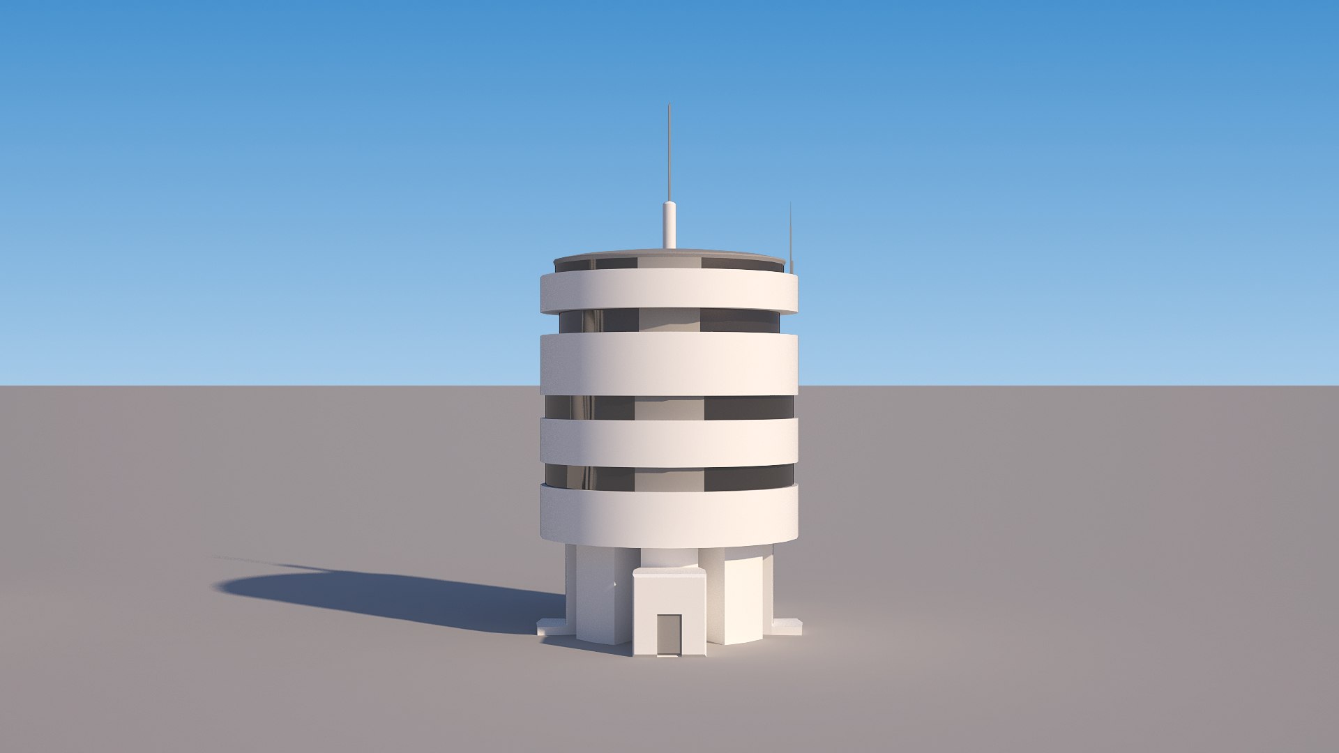Industrial Building 09 - Low-poly Relay Tower Model - TurboSquid 2184878