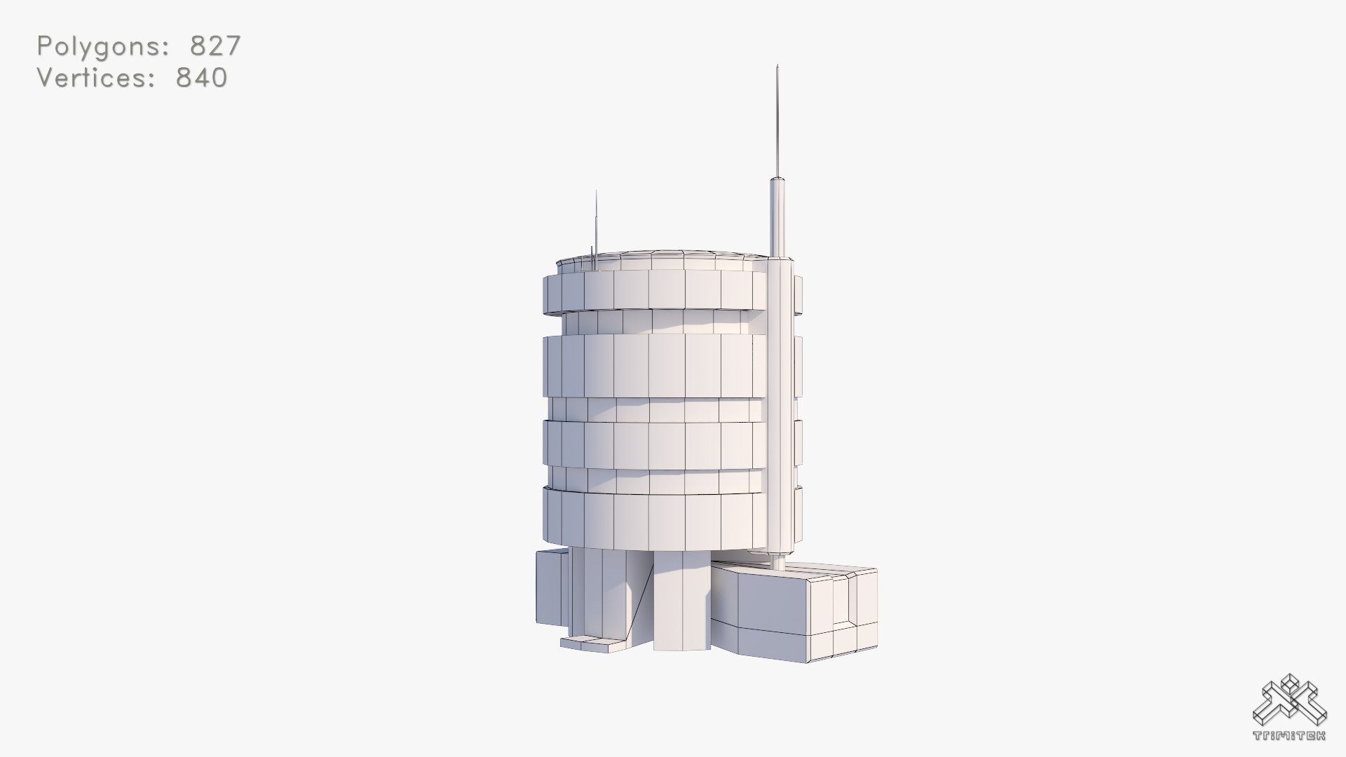 Industrial Building 09 - Low-poly Relay Tower Model - TurboSquid 2184878