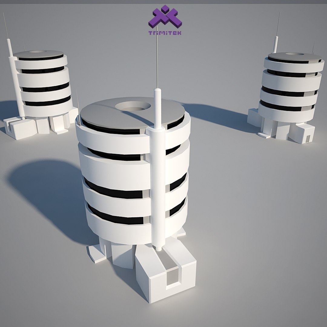 Industrial Building 09 - Low-poly Relay Tower Model - TurboSquid 2184878