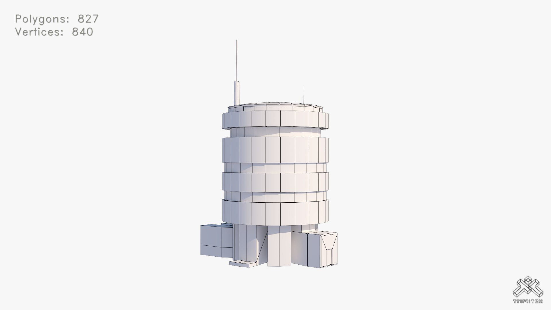 Industrial Building 09 - Low-poly Relay Tower Model - TurboSquid 2184878