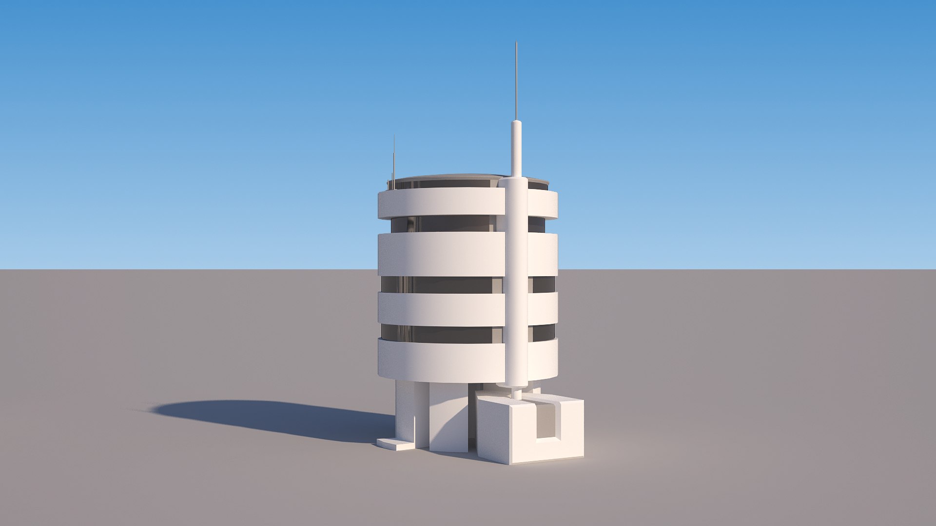 Industrial Building 09 - Low-poly Relay Tower Model - TurboSquid 2184878
