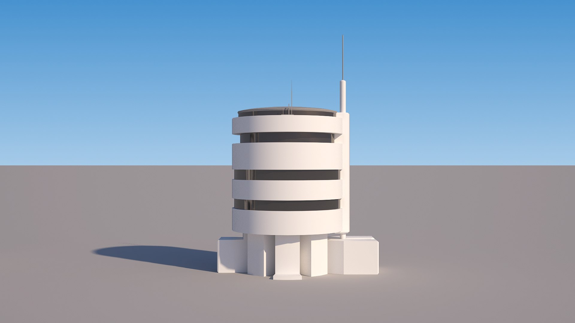 Industrial Building 09 - Low-poly Relay Tower Model - TurboSquid 2184878