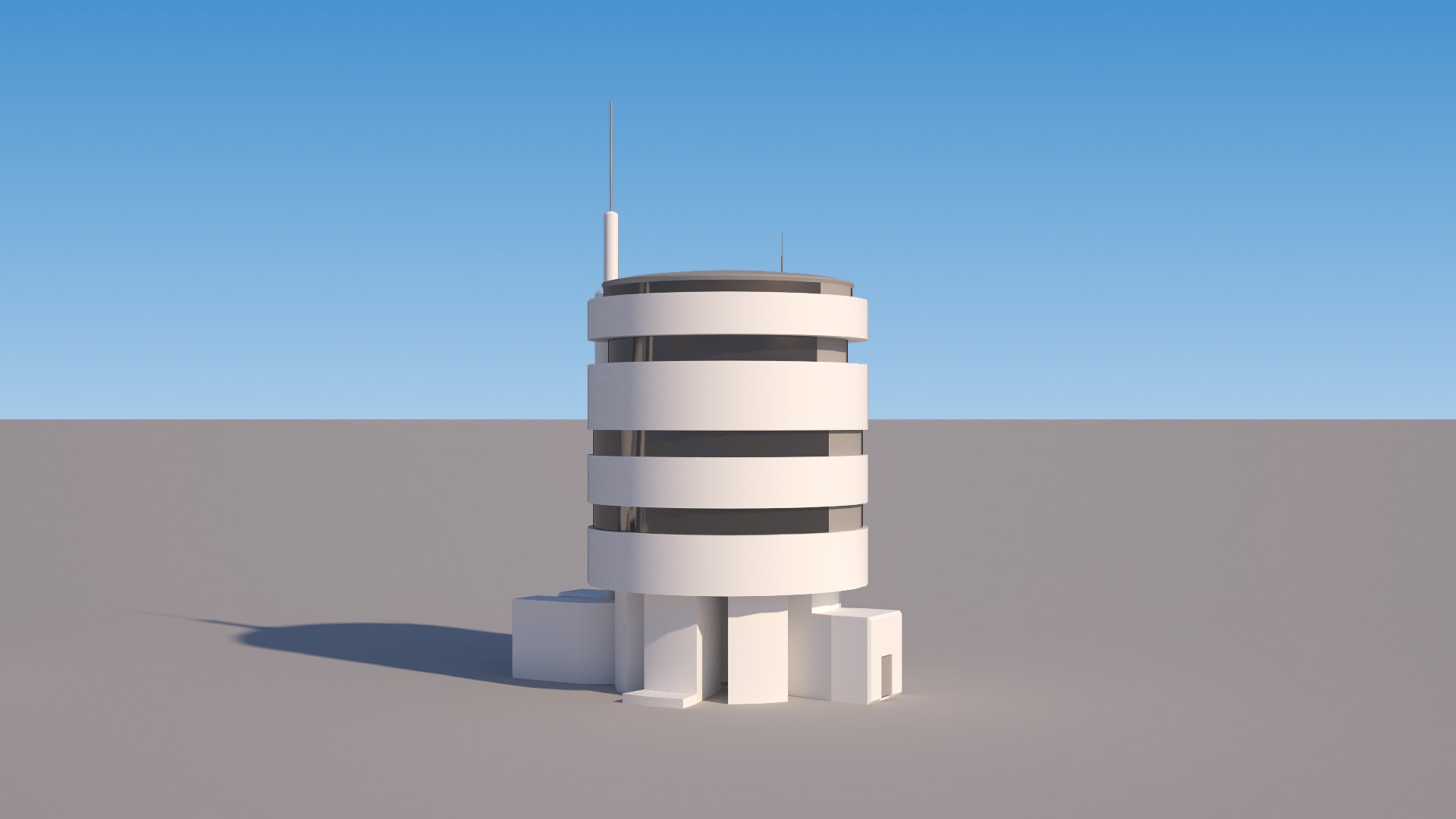 Industrial Building 09 - Low-poly Relay Tower Model - TurboSquid 2184878