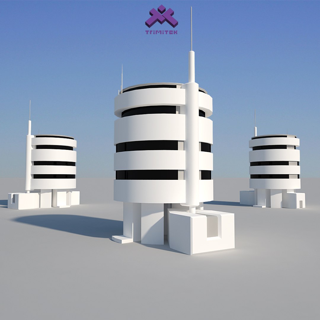 Industrial Building 09 - Low-poly Relay Tower Model - TurboSquid 2184878