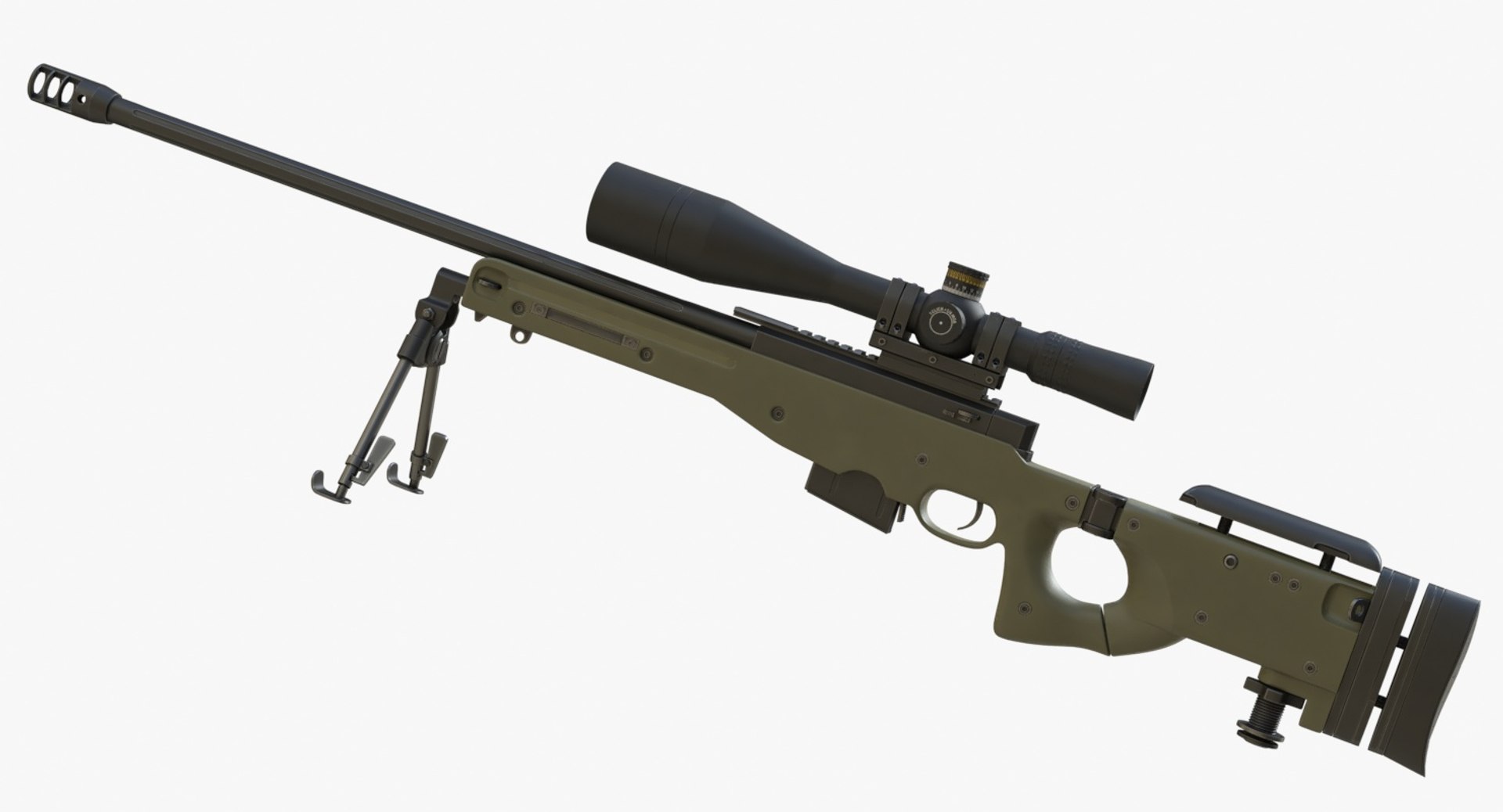Realistic L96a1 338 Lapua 3D - TurboSquid 1340073