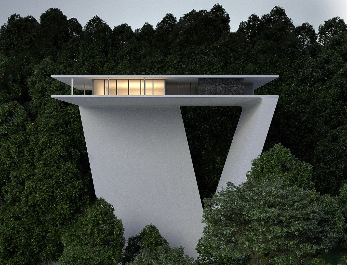 3D Model Of Series Combination Of Modern Art Buildings Cultural Venues ...