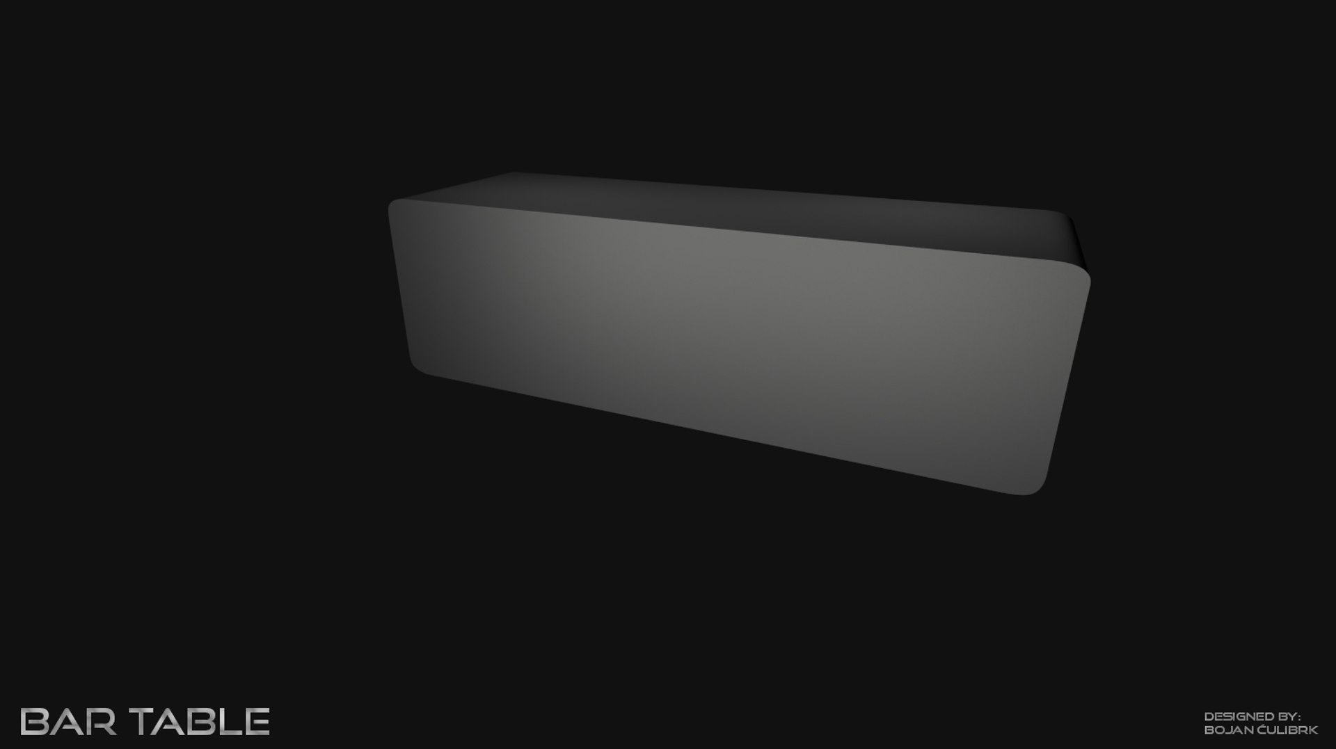 Bar Table Set 3d Obj