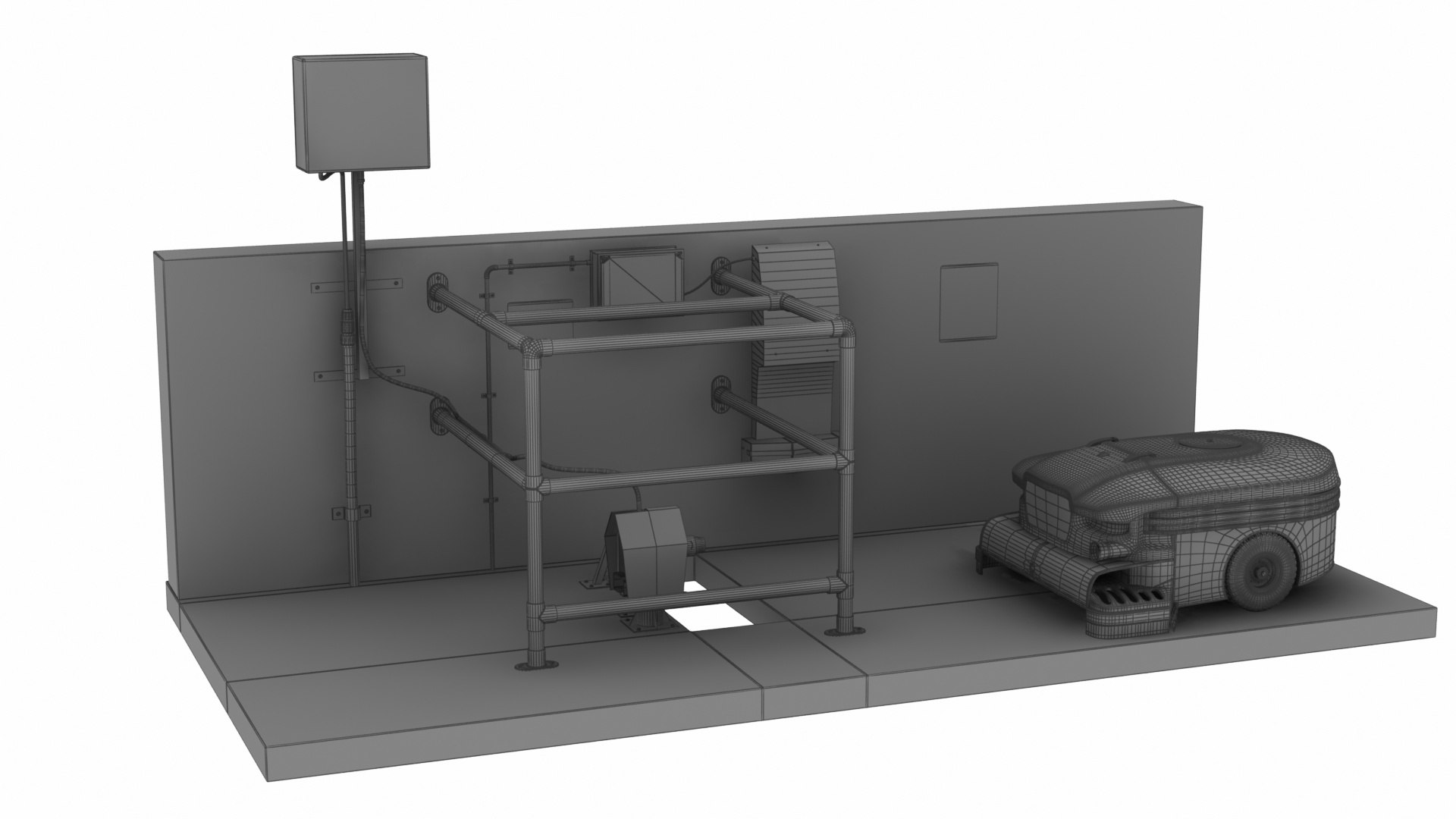 3D model Cow Farm Barn Cleaner Robot - TurboSquid 2008929