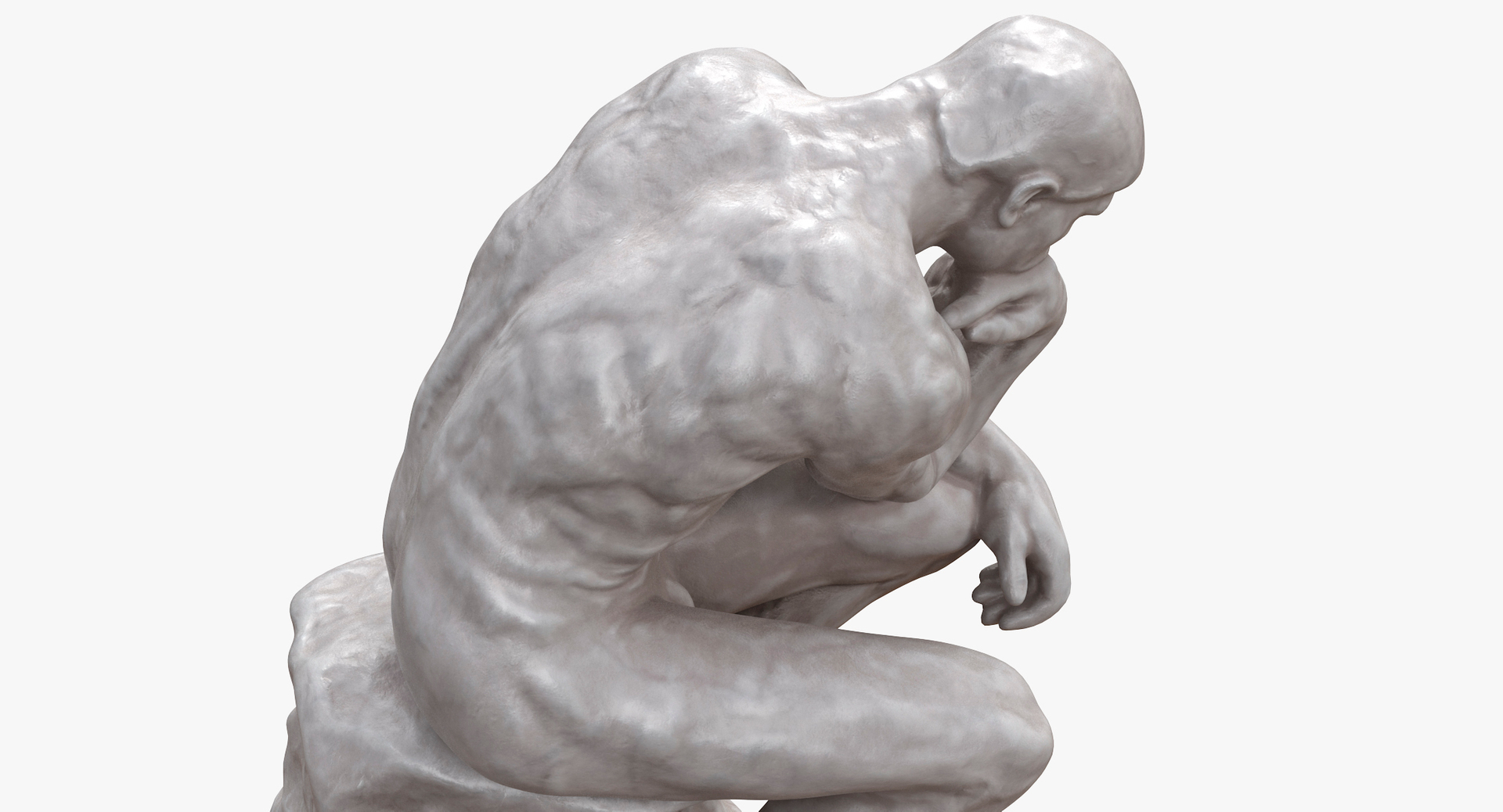 3D model The Thinker Marble Statue - TurboSquid 1853723