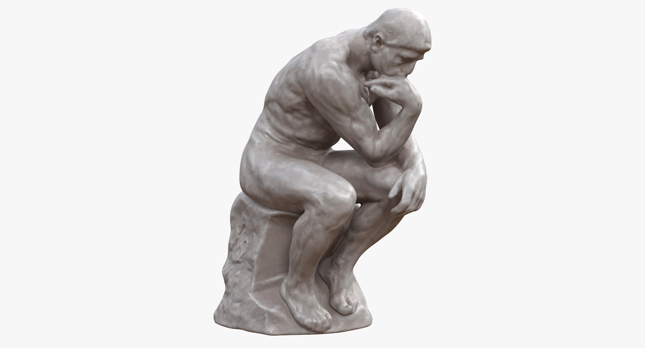 3D model The Thinker Marble Statue - TurboSquid 1853723