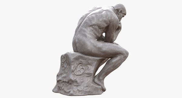 3D model The Thinker Marble Statue - TurboSquid 1853723