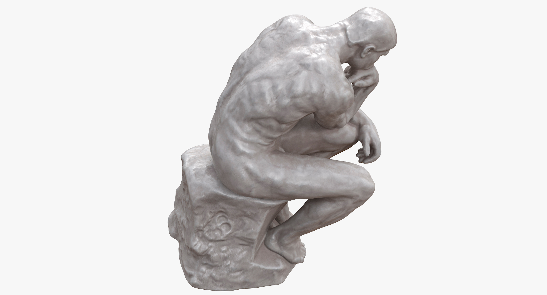 3D model The Thinker Marble Statue - TurboSquid 1853723