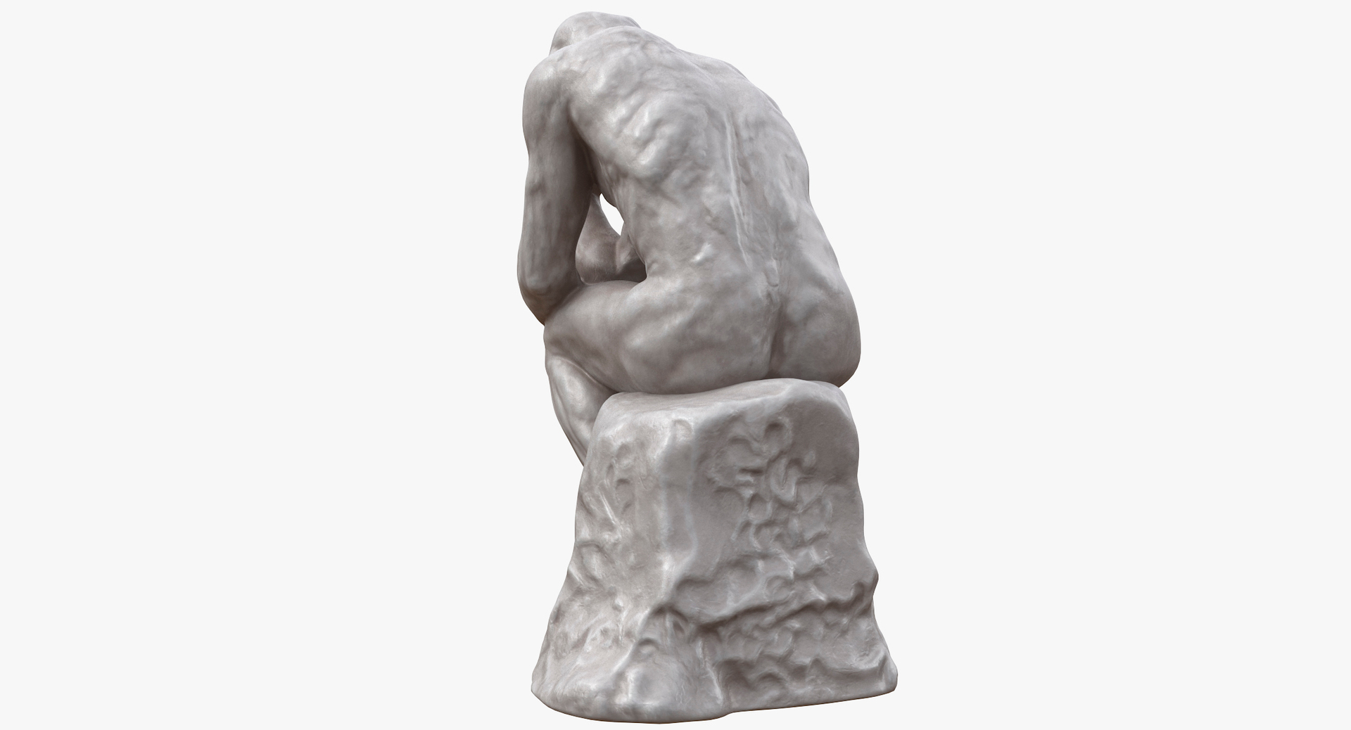 3D model The Thinker Marble Statue - TurboSquid 1853723