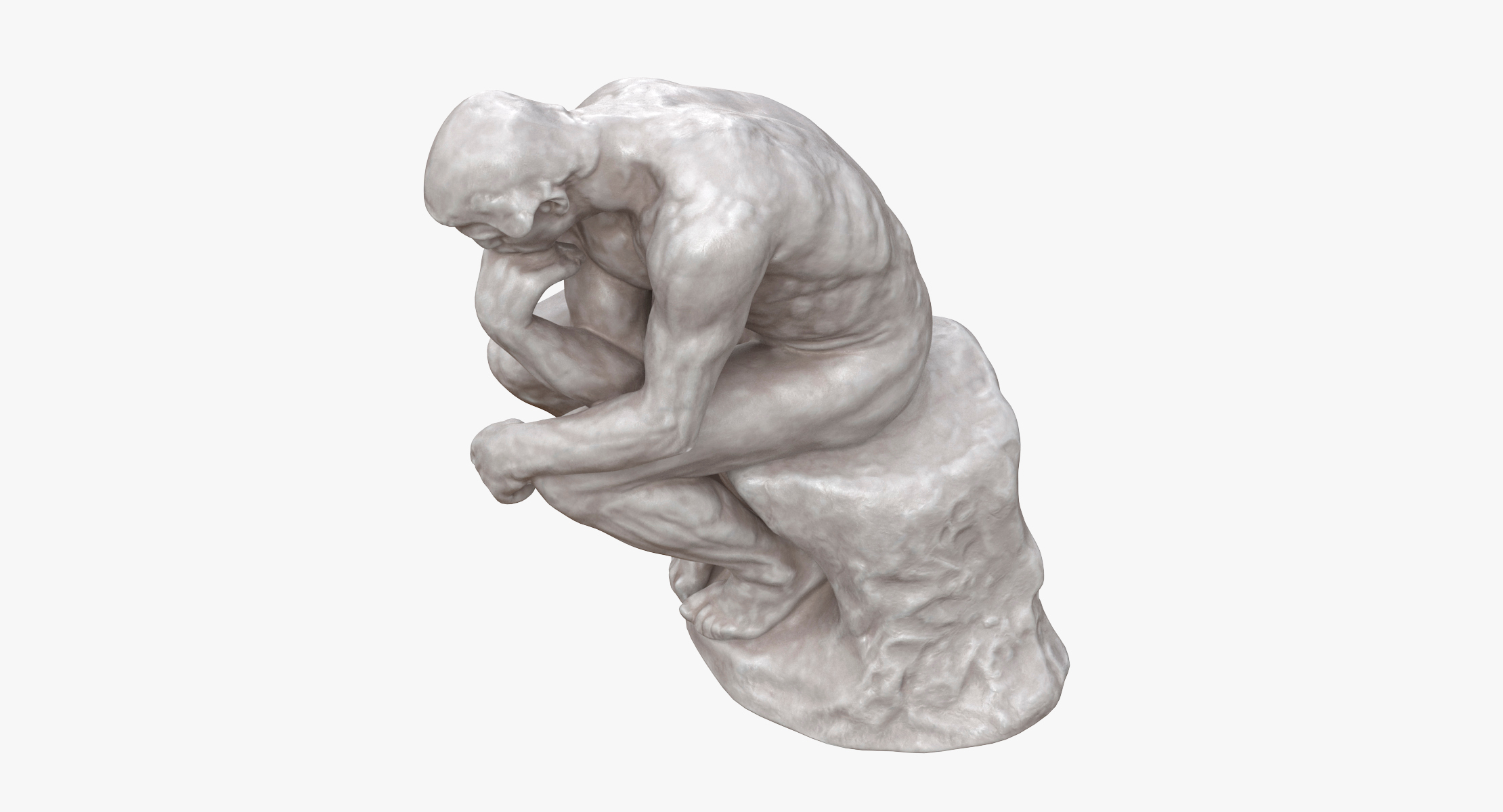 3D model The Thinker Marble Statue - TurboSquid 1853723