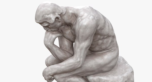 3D model The Thinker Marble Statue - TurboSquid 1853723