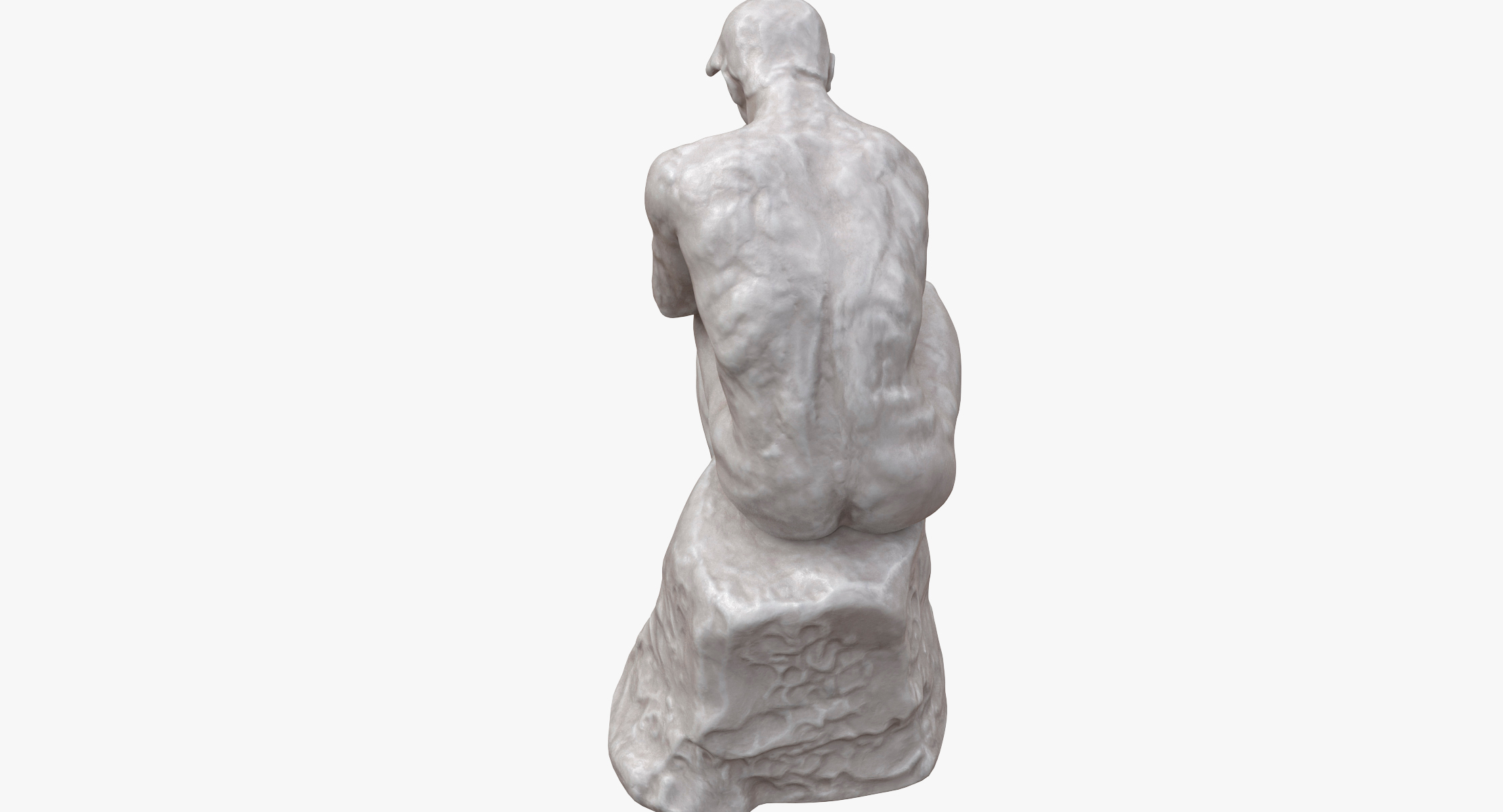 3D model The Thinker Marble Statue - TurboSquid 1853723