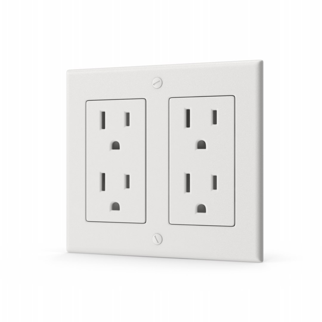 Double Socket Outlet 3D model - TurboSquid 2167148