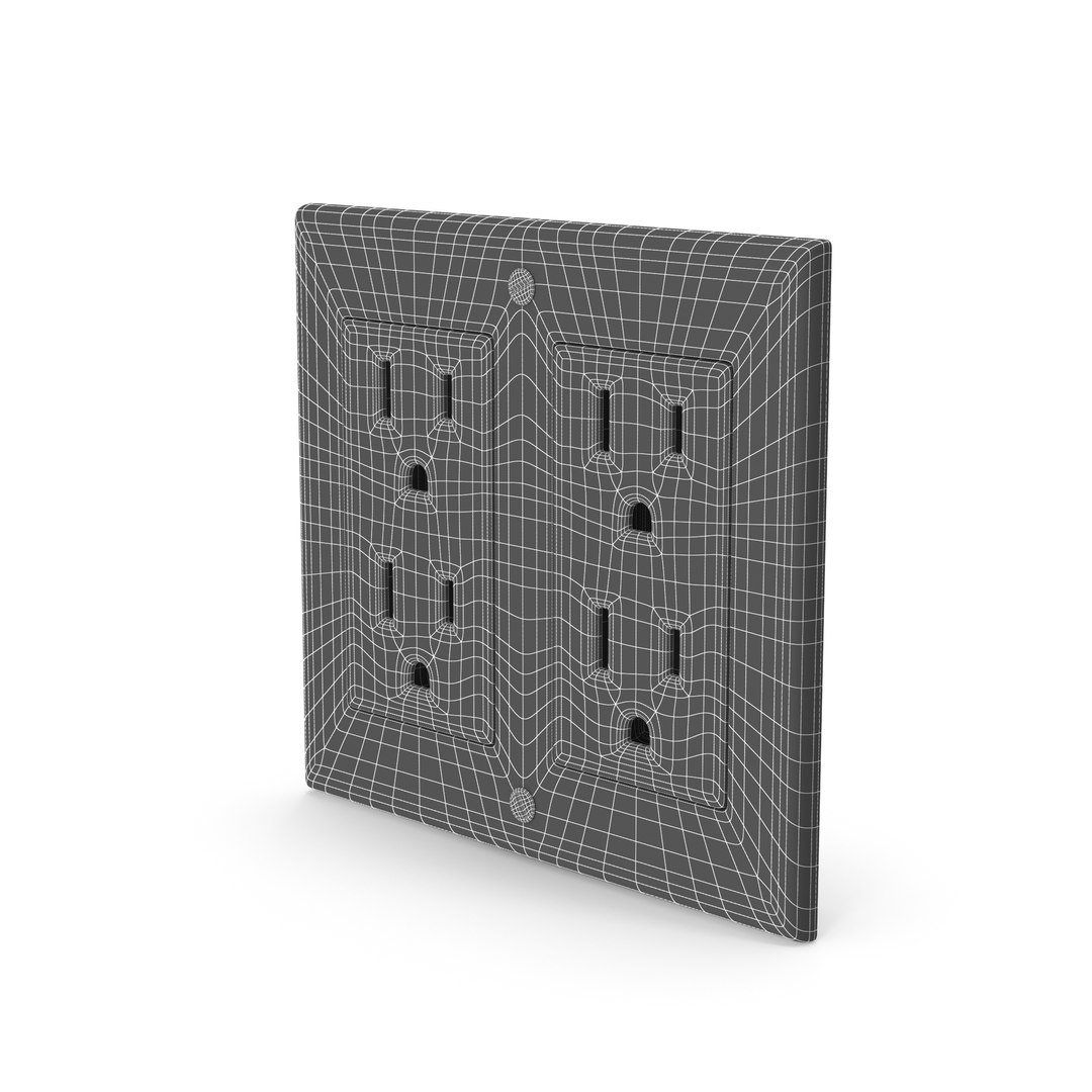 Double Socket Outlet 3D model - TurboSquid 2167148