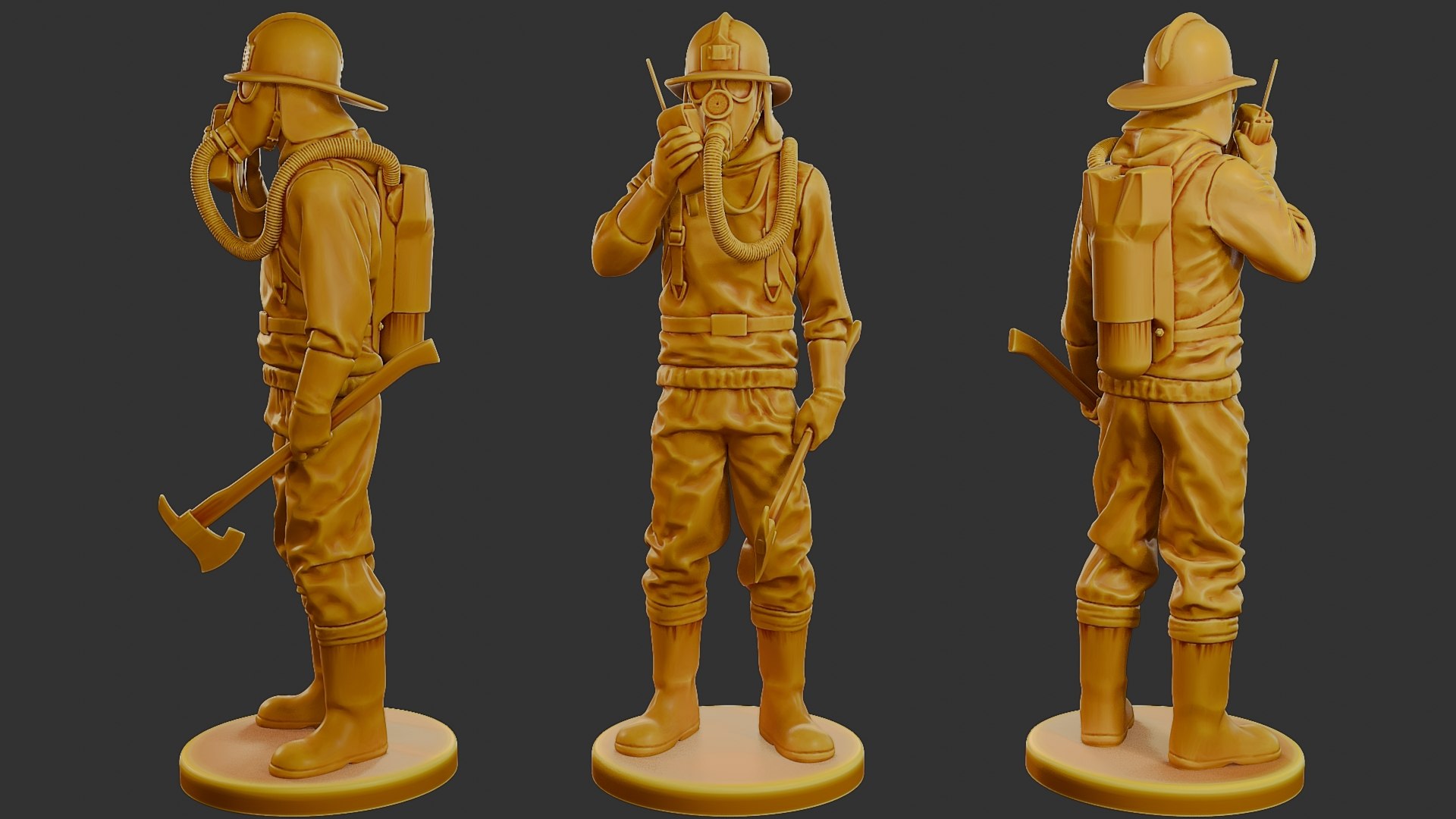 Czechoslovakian Firefighter 90s Pack 1 3D Model - TurboSquid 2377103