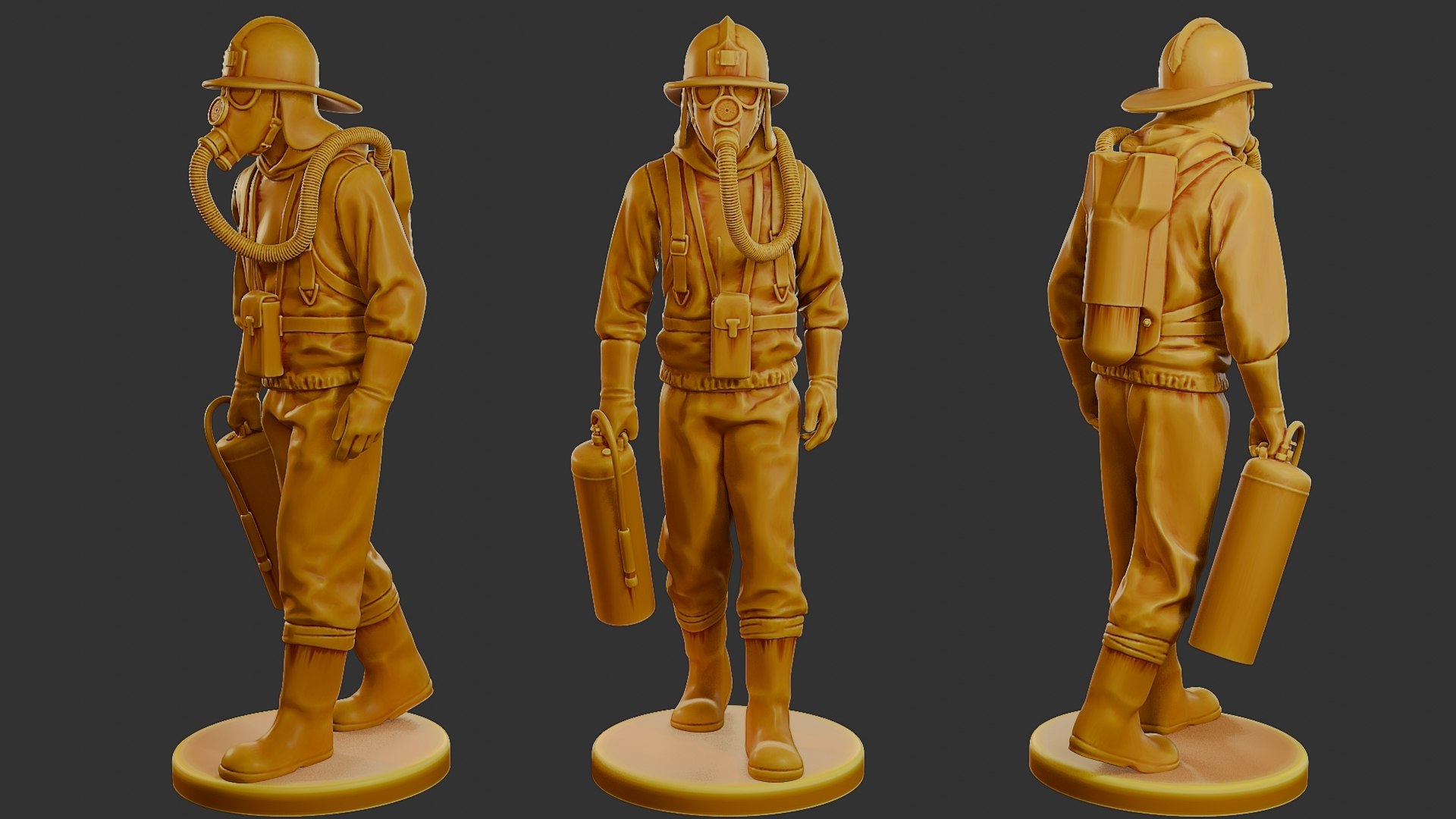 Czechoslovakian Firefighter 90s Pack 1 3D Model - TurboSquid 2377103