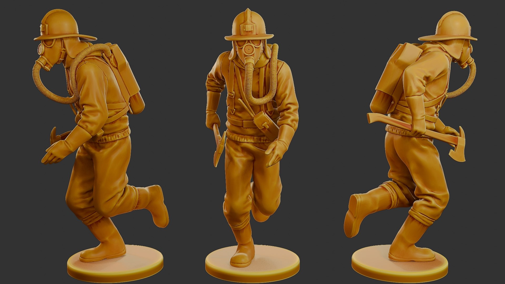 Czechoslovakian Firefighter 90s Pack 1 3D Model - TurboSquid 2377103